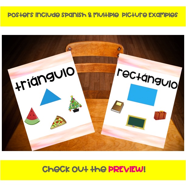 Spanish Colors, Shapes, & Feelings Posters I Watercolor Decor | Made By ...