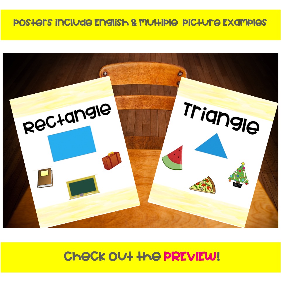 English Colors, Shapes, & Feelings Posters I Watercolor Decor | Made By ...