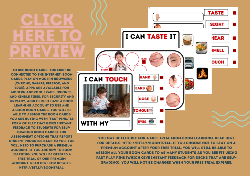 Our 5 Senses Science Digital Boom Card Deck | Made By Teachers