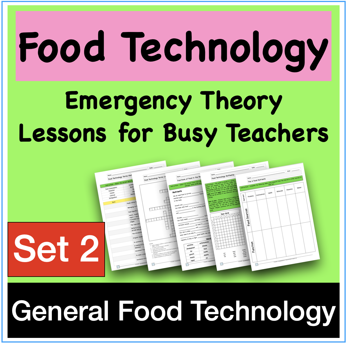 Food Technology Lessons - Set 2 "General Food Technology" - Made By ...