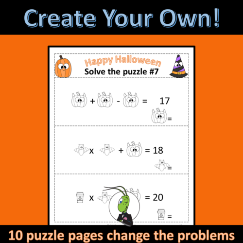 Halloween Logic Puzzle Algebra 1 | Made By Teachers