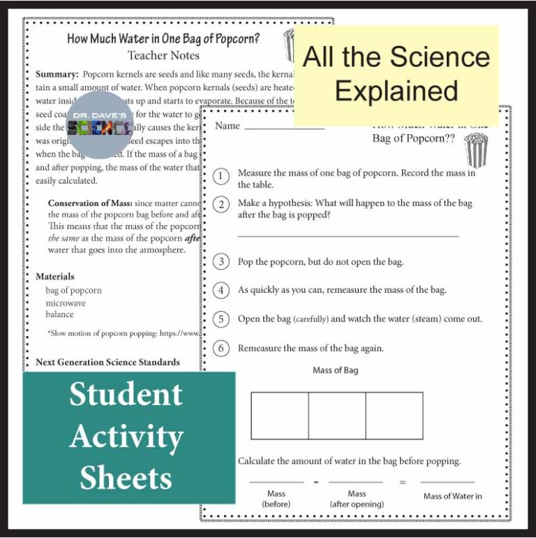 Popcorn Science Activity Experiment Popcorn Reading Comprehension ...