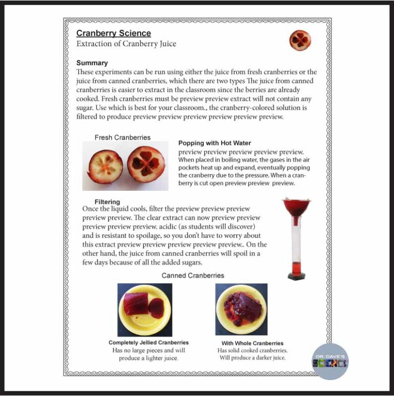 Cranberry Science and Thanksgiving Science Activities | Made By Teachers