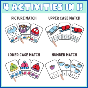 Alphabet Clip Cards: Winter Fine Motor Skills Using Clothespins - Made ...