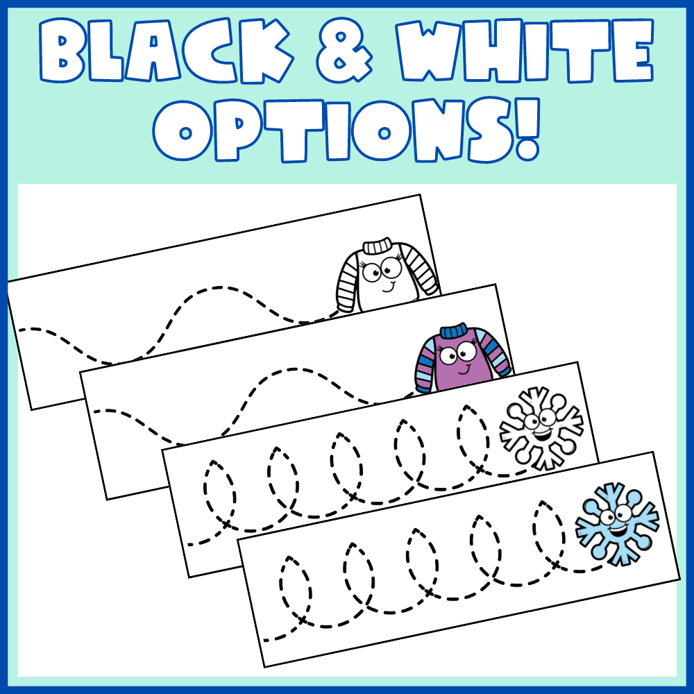Winter Tracing Practice Cards - Winter Fine Motor Skills | Made By Teachers