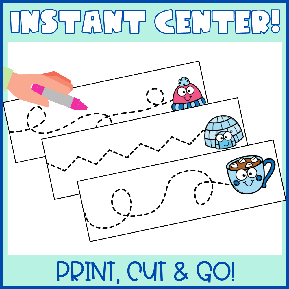 Winter Tracing Practice Cards - Winter Fine Motor Skills | Made By Teachers