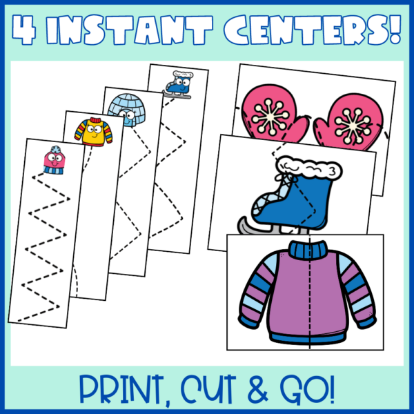 Winter Cutting Practice with Scissors: A Winter Fine Motor Skills ...