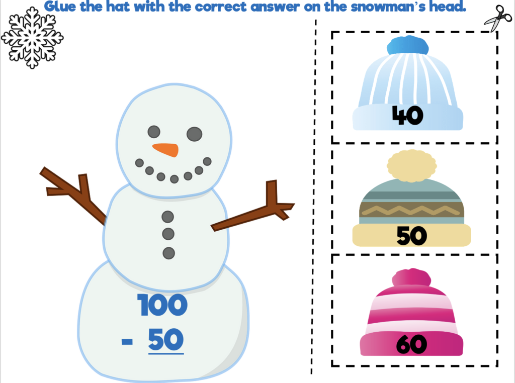 Subtraction with 10s and 5s- Cut and Glue - Made By Teachers