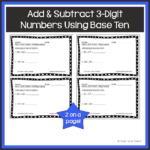 3-Digit Addition and Subtraction Using Base Ten Blocks | Made By Teachers