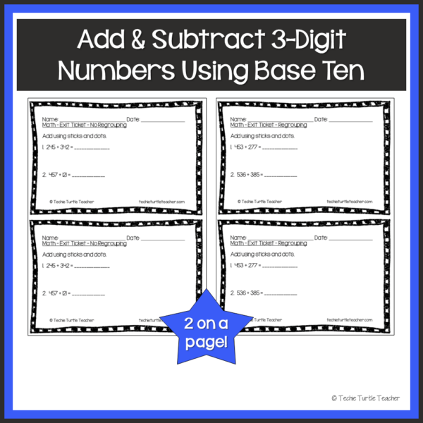 3-Digit Addition and Subtraction Using Base Ten Blocks - Made By Teachers