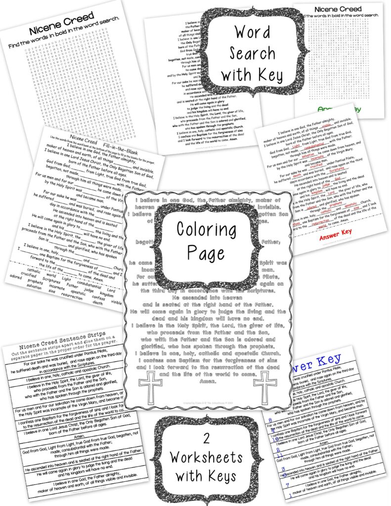 Nicene Creed Coloring Pages Coloring Pages