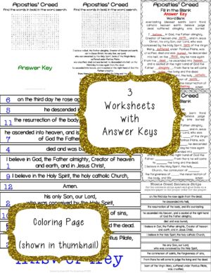 Apostles' Creed Prayer Pack - Made By Teachers