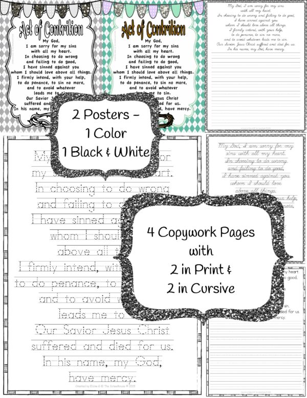 Act of Contrition Prayer Pack | Made By Teachers