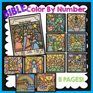 Bible Color By Number, Bible Coloring Pages | Made By Teachers