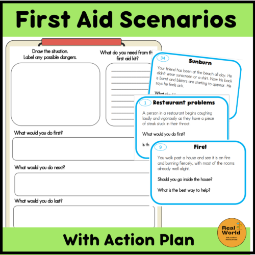 First aid scenarios and action plan cards | Made By Teachers