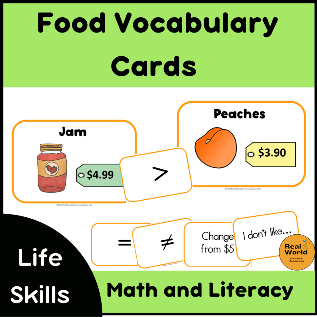 Food price cards for life skills math | Made By Teachers