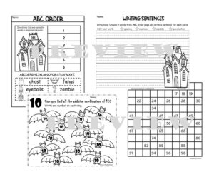 Halloween Fun Packet | October Morning Work No Prep Worksheets | Made ...