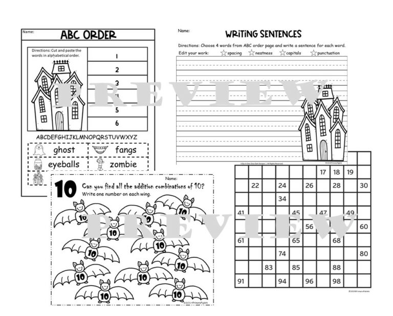 Halloween Fun Packet | October Morning Work No Prep Worksheets - Made ...