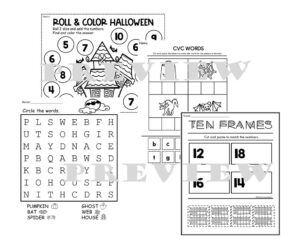 Halloween Fun Packet | October Morning Work No Prep Worksheets - Made ...