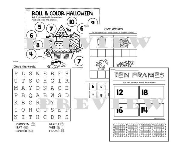 Halloween Fun Packet | October Morning Work No Prep Worksheets | Made ...