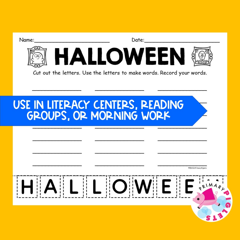 HALLOWEEN MAKING WORDS SPELLING ACTIVITIES - OCTOBER | Made By Teachers