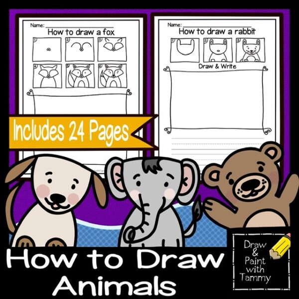 Directed Drawings How to Draw Animals with Draw and Write Pages | Made ...