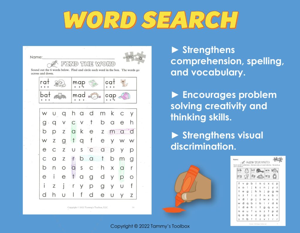 Decodable CVC Words Short Vowel Puzzles - Made By Teachers