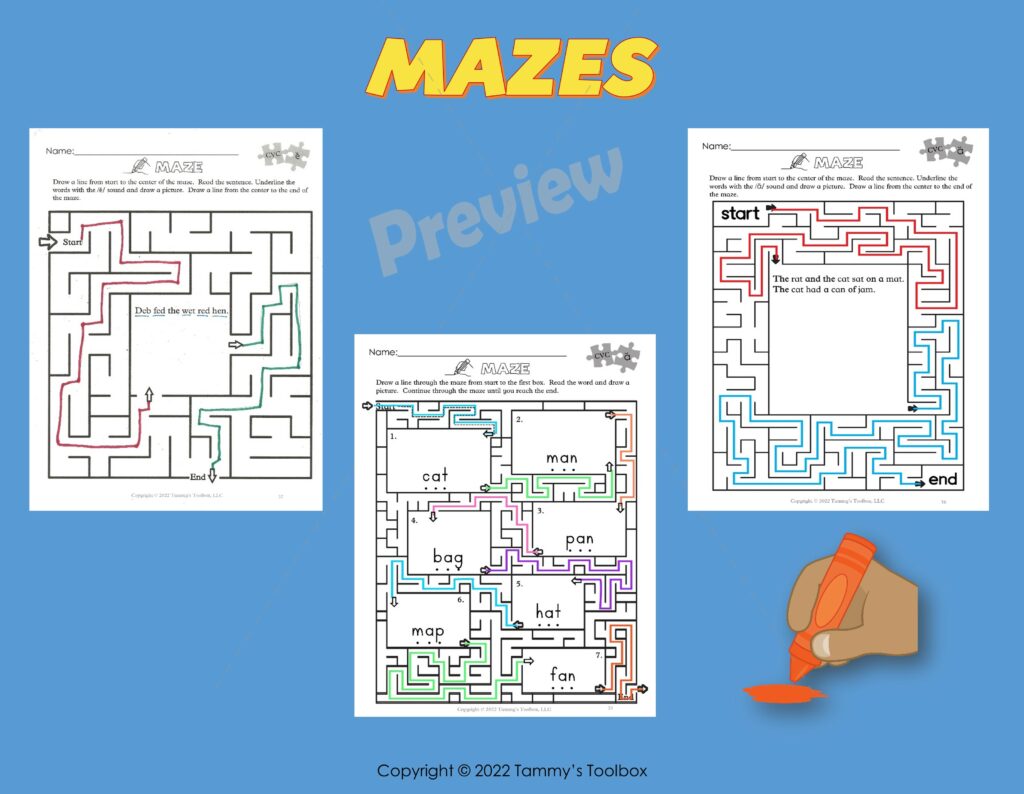 Decodable CVC Words Short Vowel Puzzles - Made By Teachers