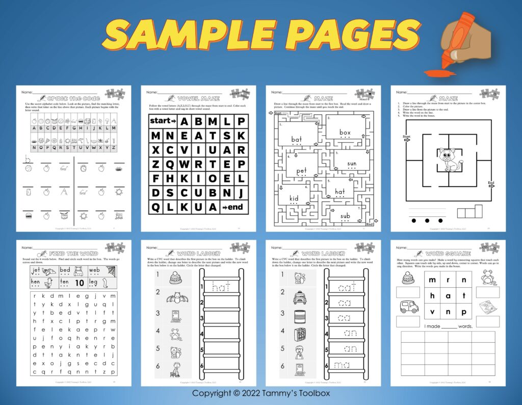 Decodable CVC Words Short Vowel Puzzles | Made By Teachers