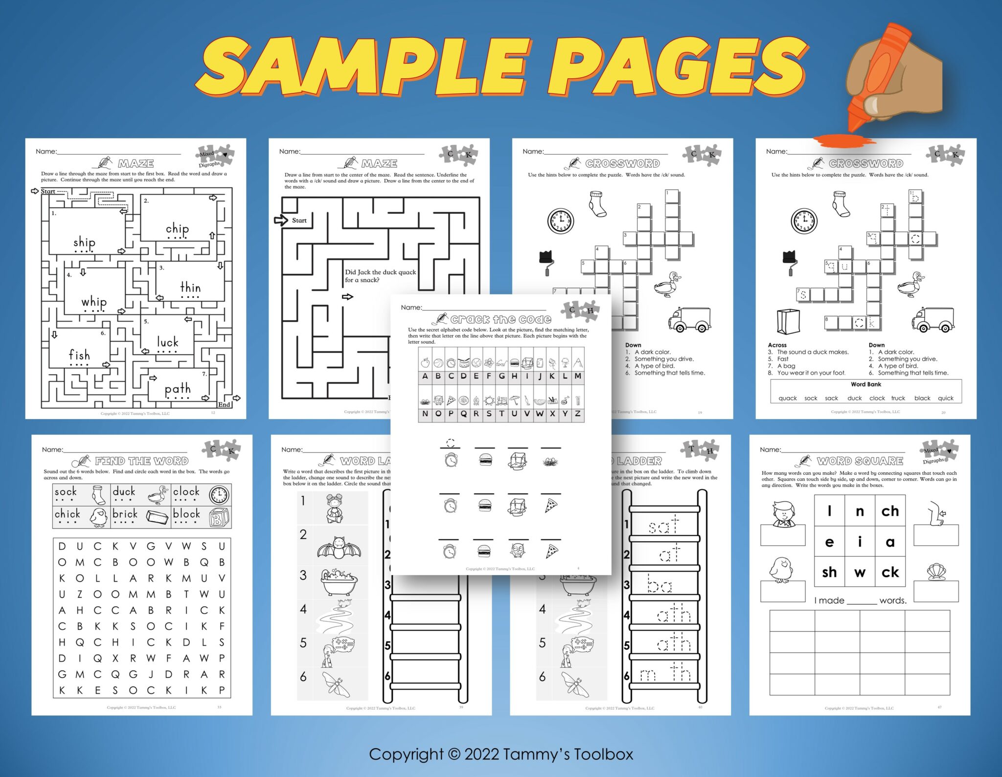 Decodable Consonant Digraph Word Puzzles - Made By Teachers