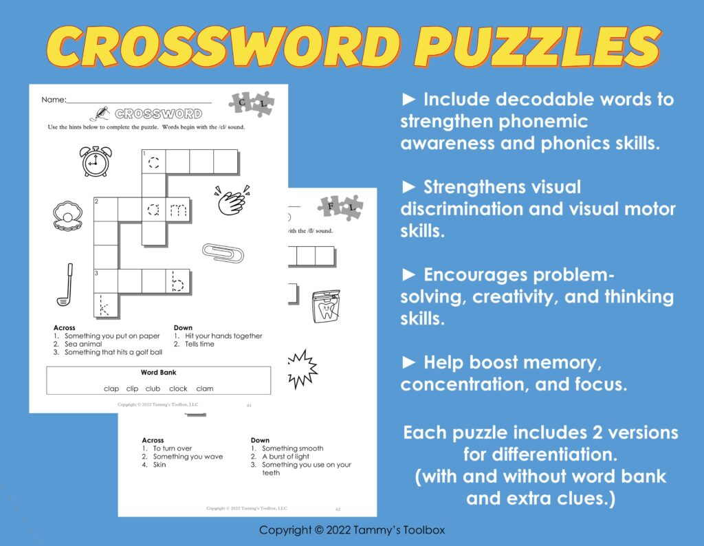 Decodable Consonant Blend Word Puzzles | Made By Teachers