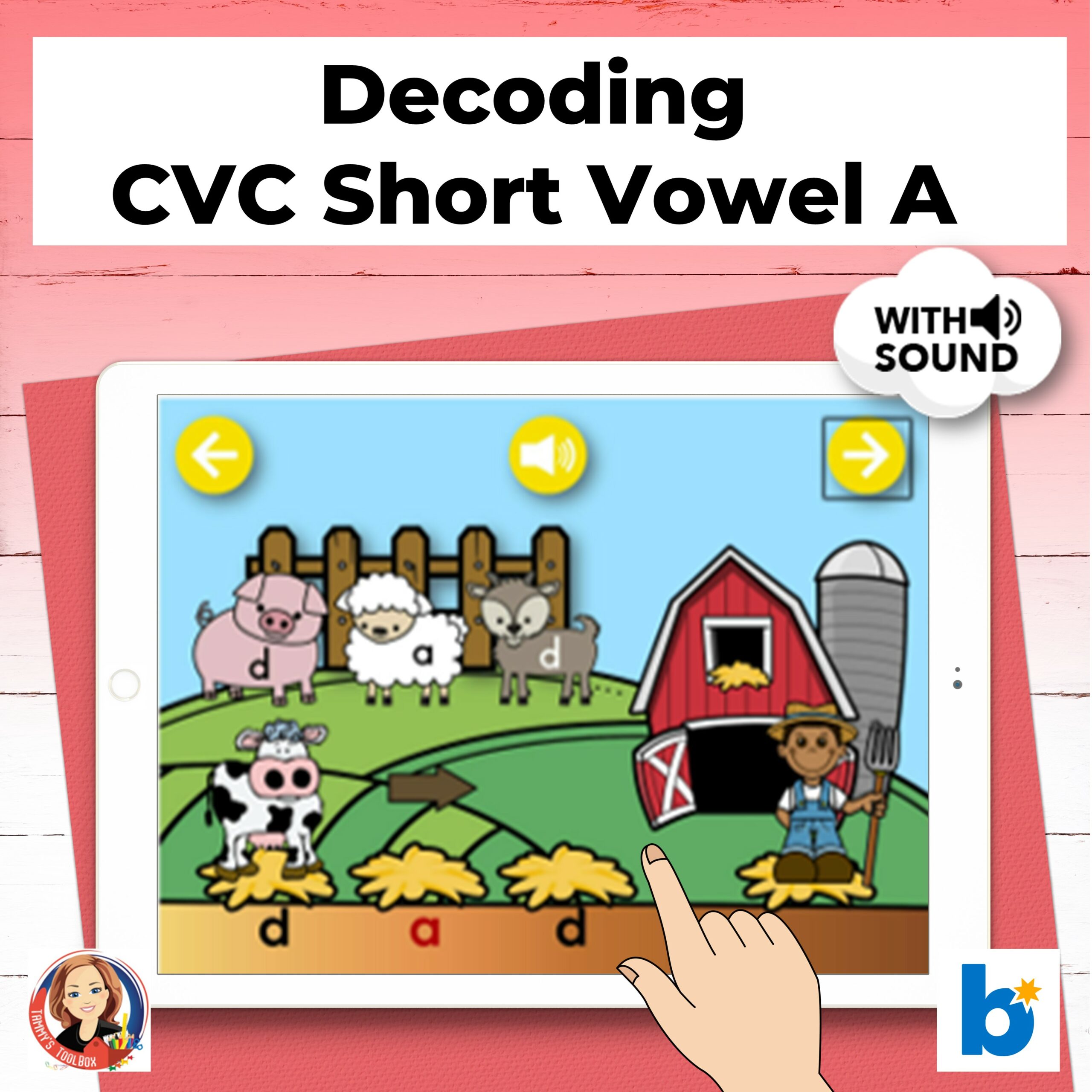 Decoding Short Vowel a CVC Words Digital Activity | Made By Teachers