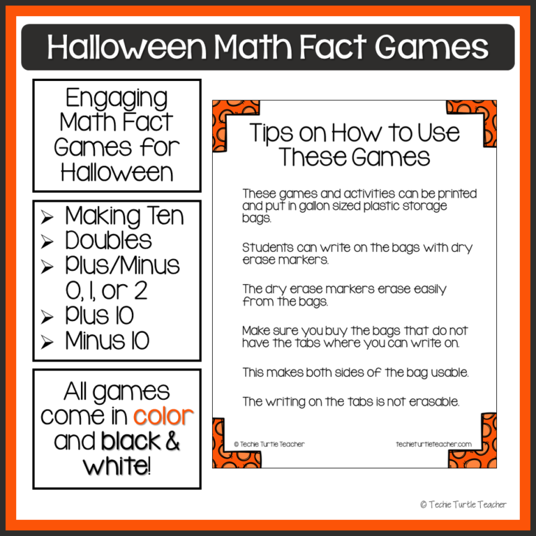 Addition and Subtraction Halloween Math Fact Games | Made By Teachers