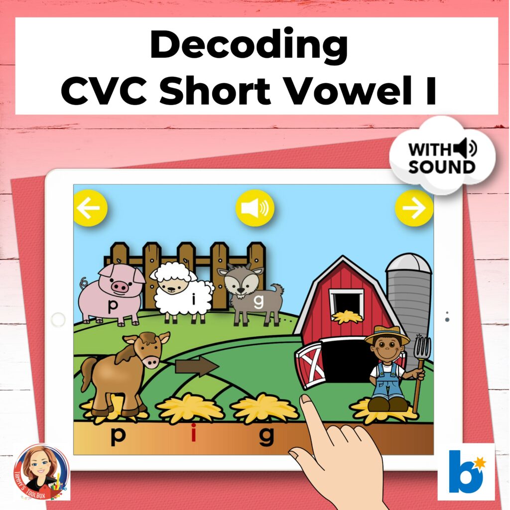 Decoding Short Vowel i CVC Words Digital Activity | Made By Teachers