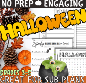 Halloween Math Logic Games Writing Script October No Prep | Made By ...