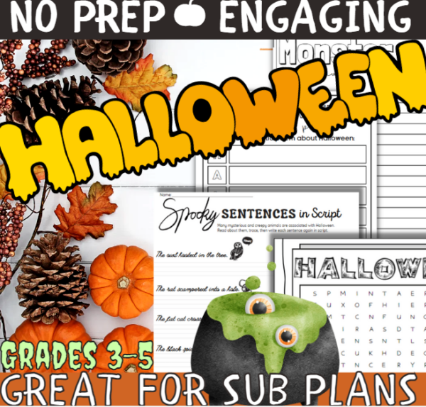 Halloween Math Logic Games Writing Script October No Prep | Made By ...