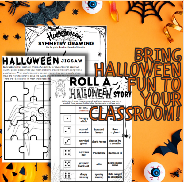Halloween Math Logic Games Writing Script October No Prep - Made By ...