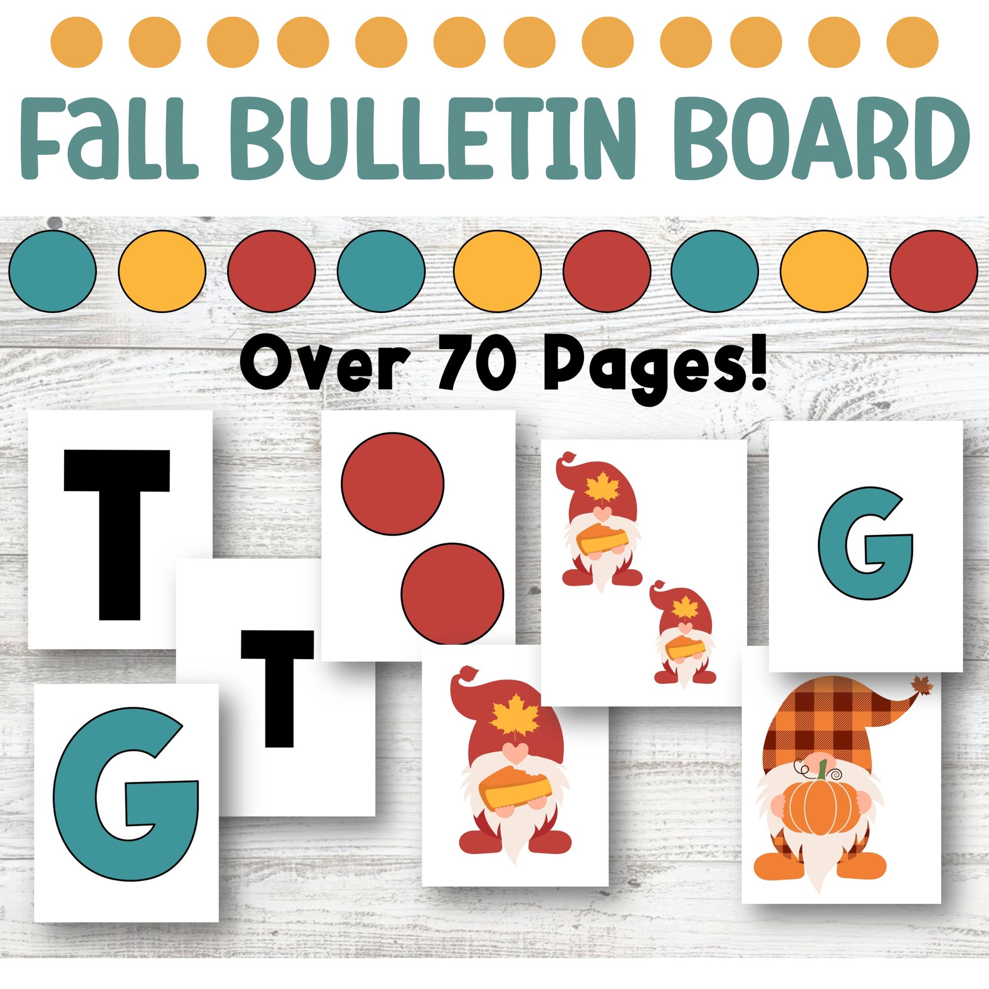 Gnomes Thanksgiving Bulletin Board and Fall Door Decor | Made By Teachers