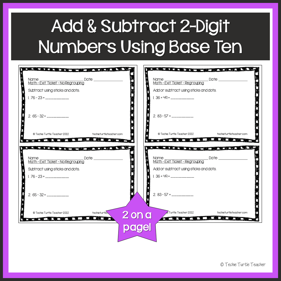 2-Digit Addition and Subtraction Using Base Ten Blocks | Made By Teachers