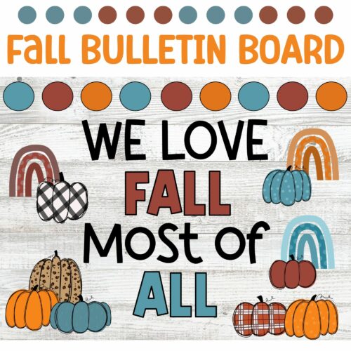Fall Bulletin Board and Fall Door Decor, Pumpkin Bulletin Board - Made ...