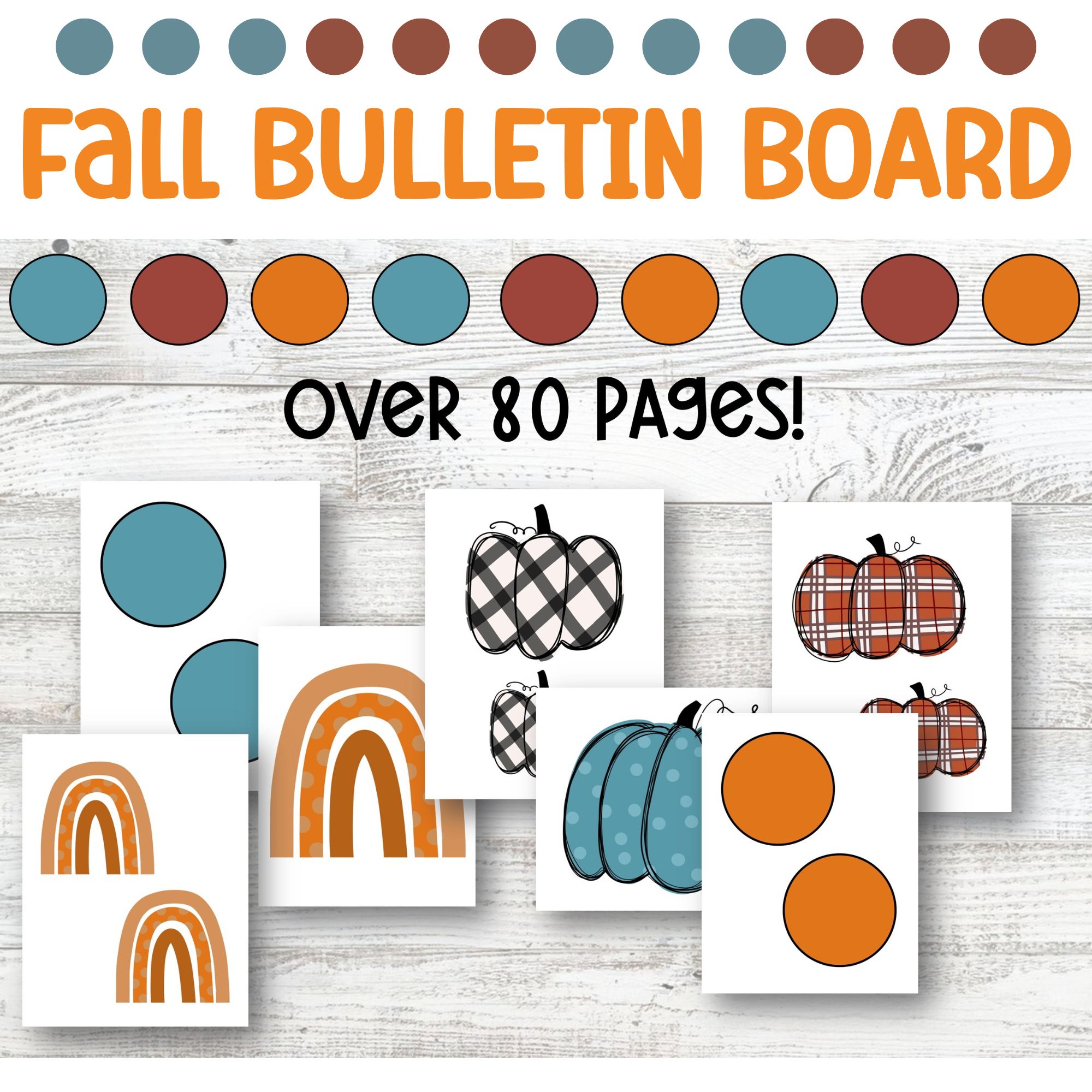 Fall Bulletin Board and Fall Door Decor, Pumpkin Bulletin Board | Made ...
