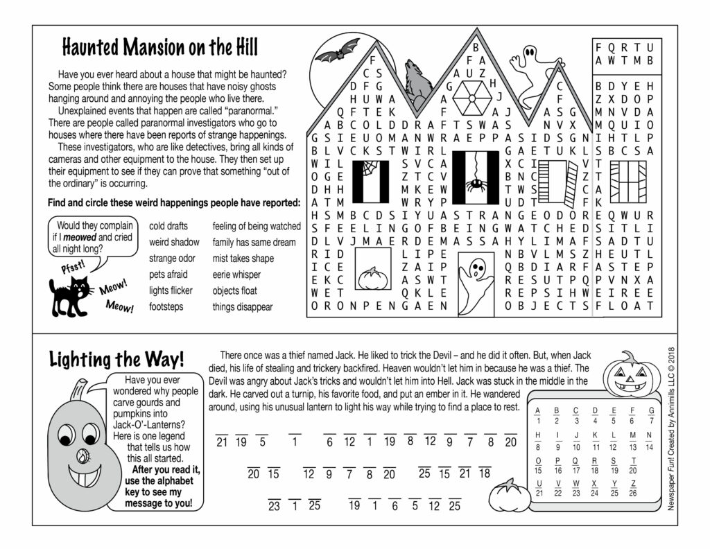 Spooky, Creepy Halloween – Hauntings, History, Safety - Printable ...