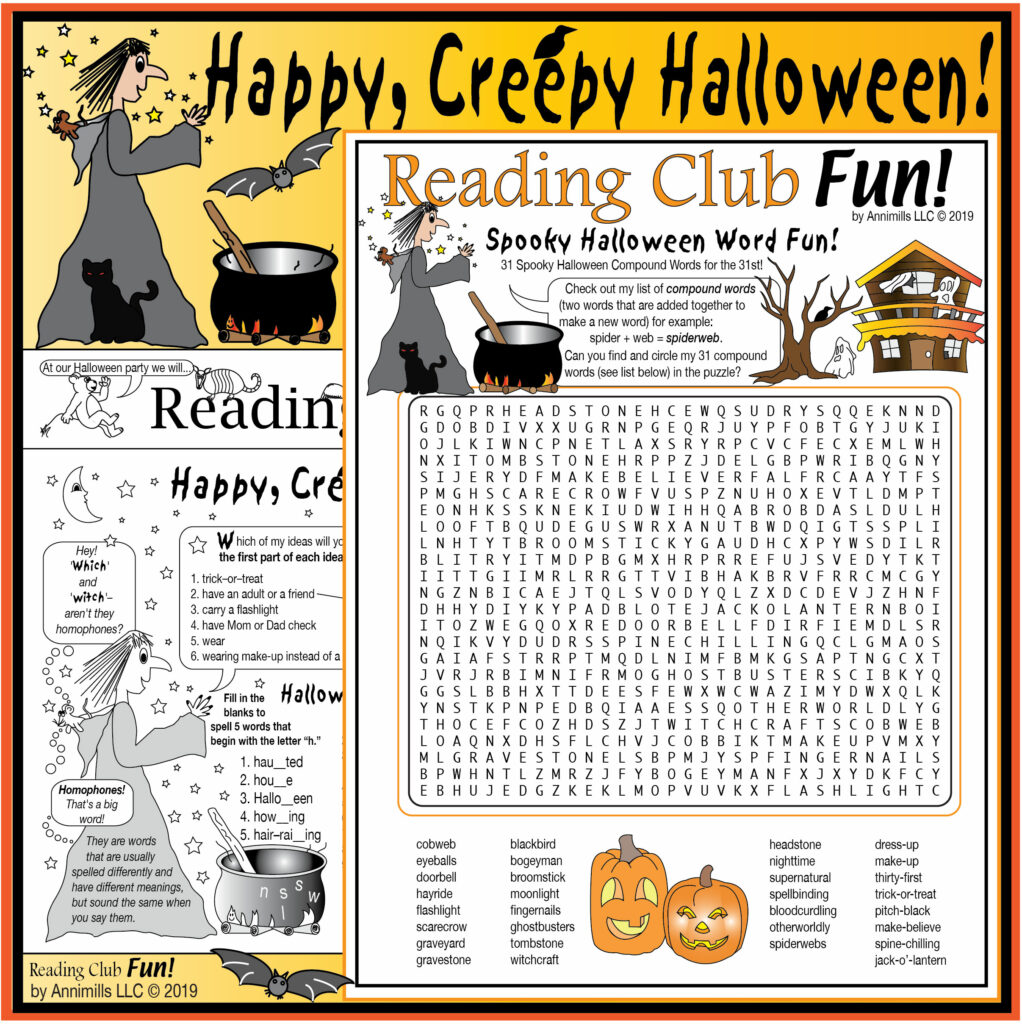 Halloween Activities Printable Bundle – Puzzles, Bingo, Crafts ...