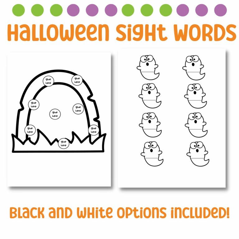 Halloween Sight Words and Word Work Practice and Craft Activity | Made ...