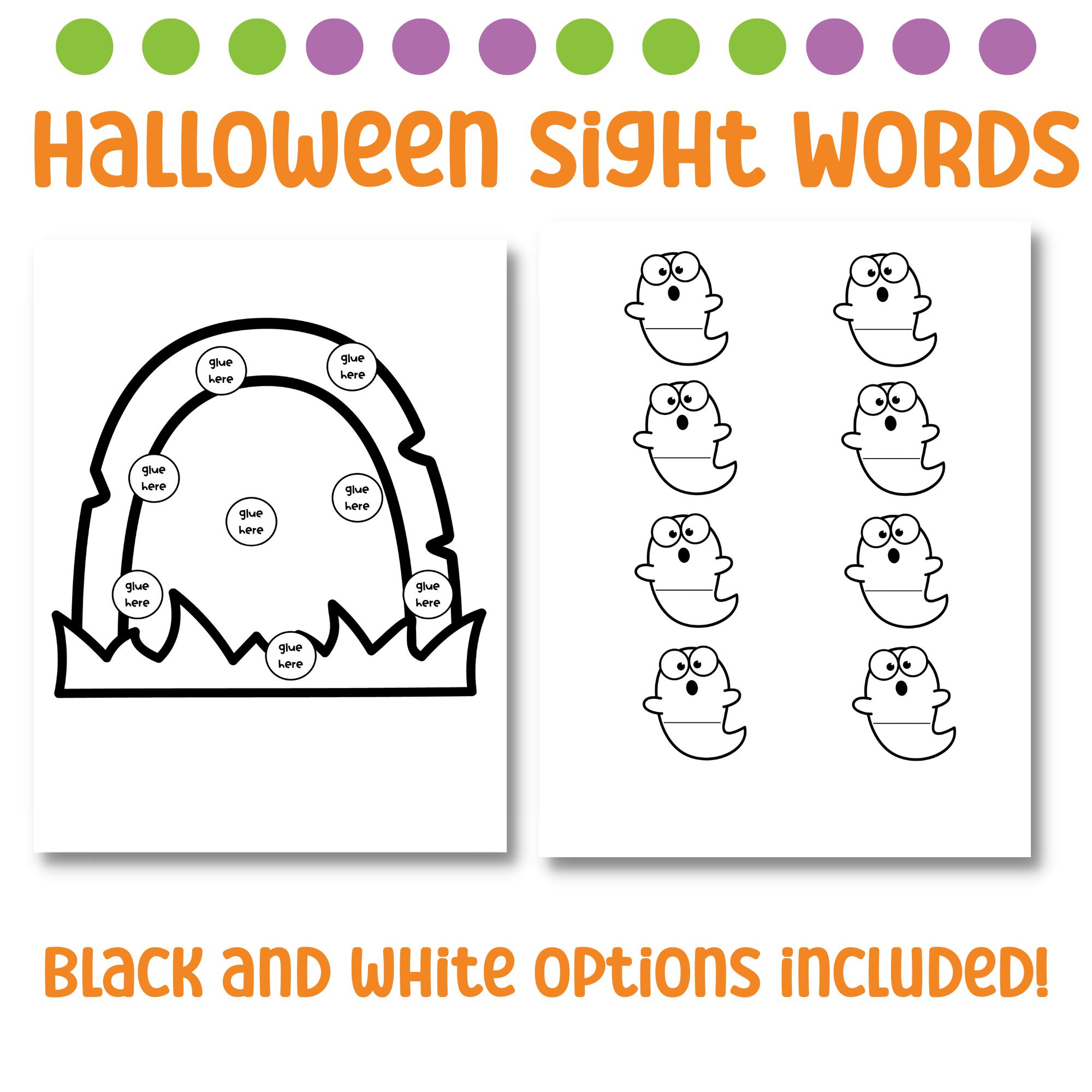 Halloween Sight Words and Word Work Practice and Craft Activity | Made ...