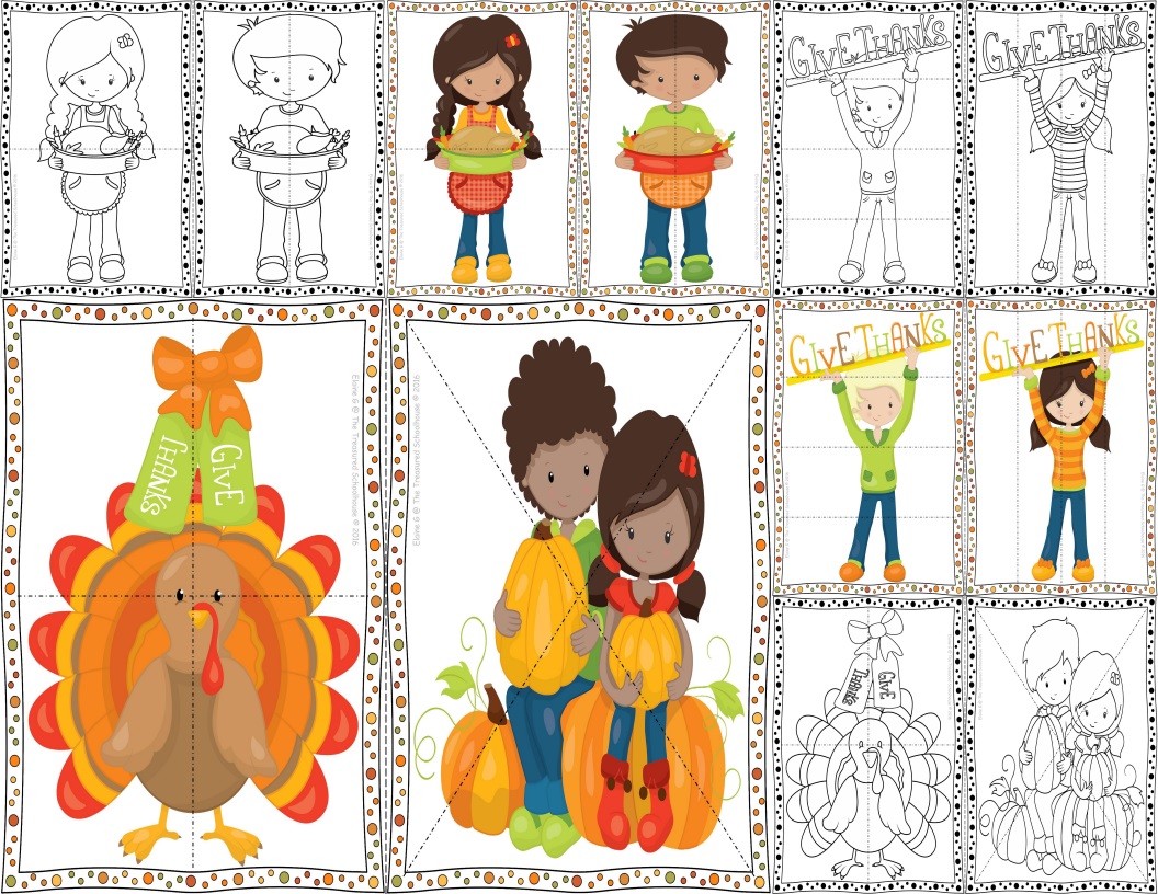 Thanksgiving Basic Puzzles | Made By Teachers