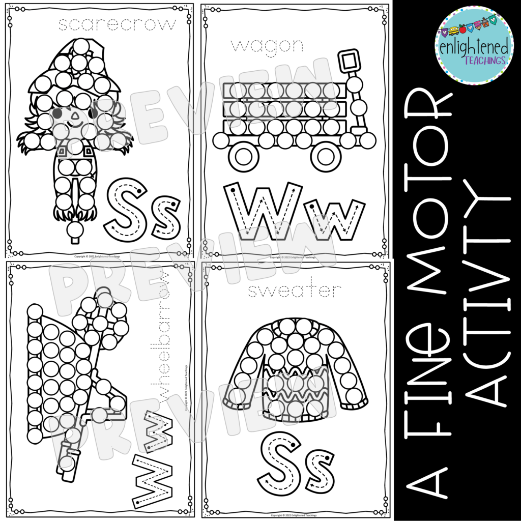 Autumn Fall Dot Marker Fine Motor Activity, Dot Painting | Made By Teachers