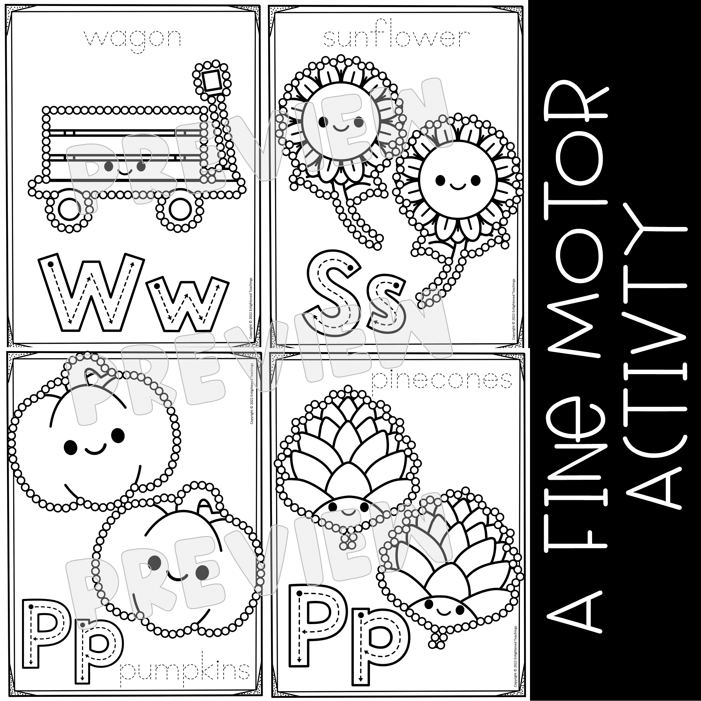 Autumn Fall Q-tip Painting Fine Motor Activity, Dot Painting | Made By ...