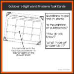 Addition & Subtraction Bundle of Fall Word Problem Task Cards for ...