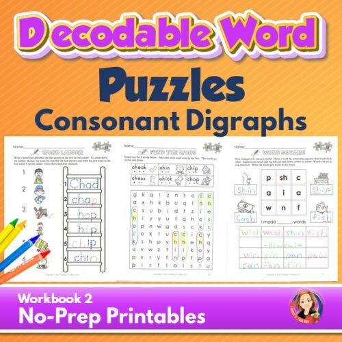 Decodable Consonant Digraph Word Puzzles | Made By Teachers